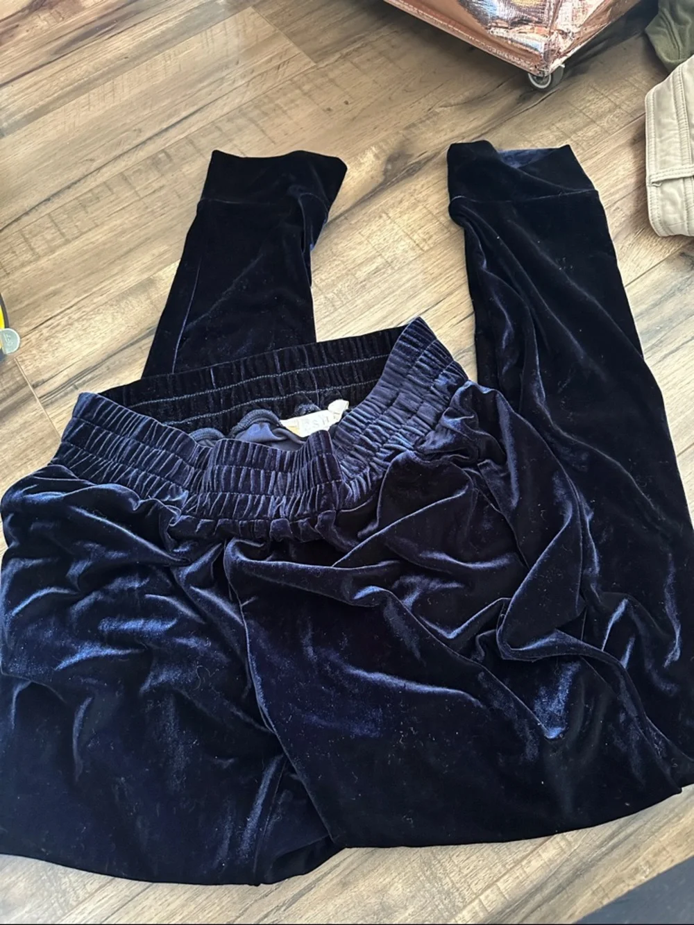 Meshki | Pants & Jumpsuits | Meshki Velvet Pullon Leggings Navy Blue ...